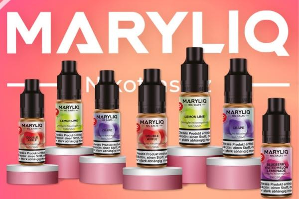Maryliq e-Liquids mit 19 unterschiedliche Sorten erhältlich